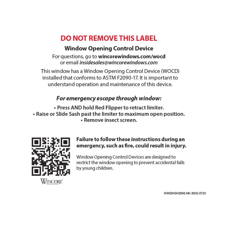 Window Opening Control Device